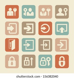 Set Login Icons Stock Vector (Royalty Free) 156382040 | Shutterstock