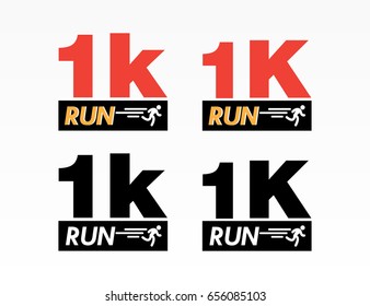 Set Logo Marathon Running Finisher 1k 스톡 벡터(로열티 프리) 656085103 ...