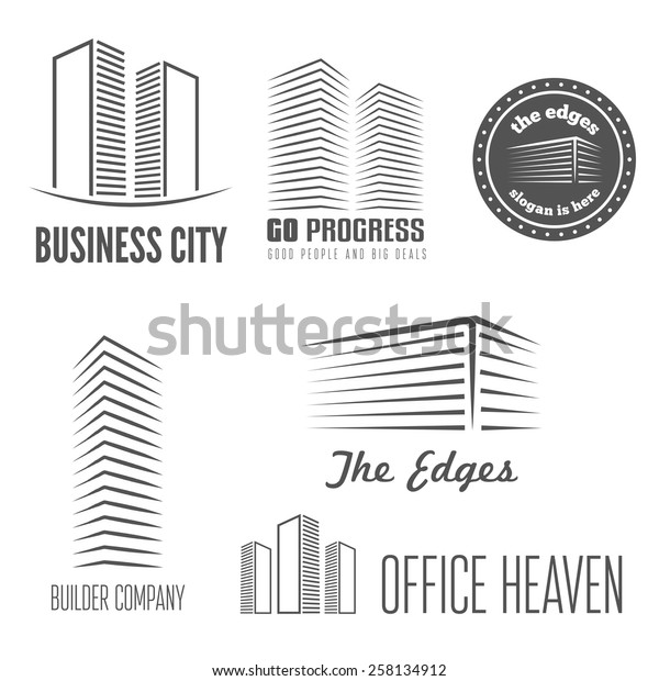 Set of logo and sticker, emblem, label and logotype elements for ...