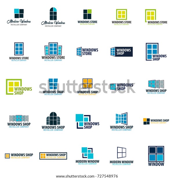Set Logo Windows Store Installer Company Stock Vector (Royalty Free ...