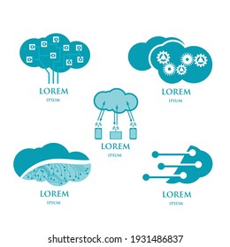 Set Logos Cloud Technologies Stock Vector (Royalty Free) 1931486837 ...