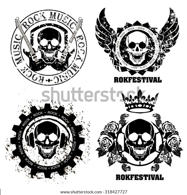 Set Logos Rock Music Recording Studios: เวกเตอร์สต็อก (ปลอดค่าลิขสิทธิ์ ...