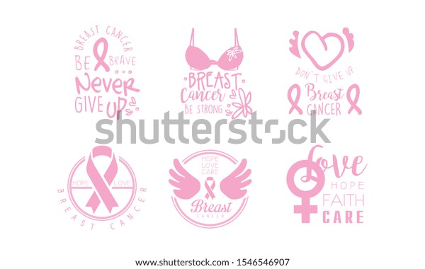 Set Logos Support Cancer Patients Vector Stock Vector (Royalty Free ...