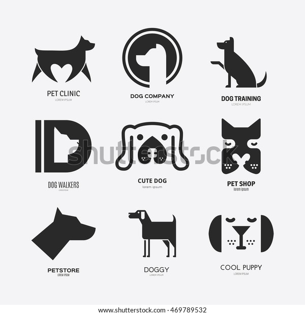 Set Logotypes Dogs Dog Logo Collection Stock Vector (Royalty Free ...