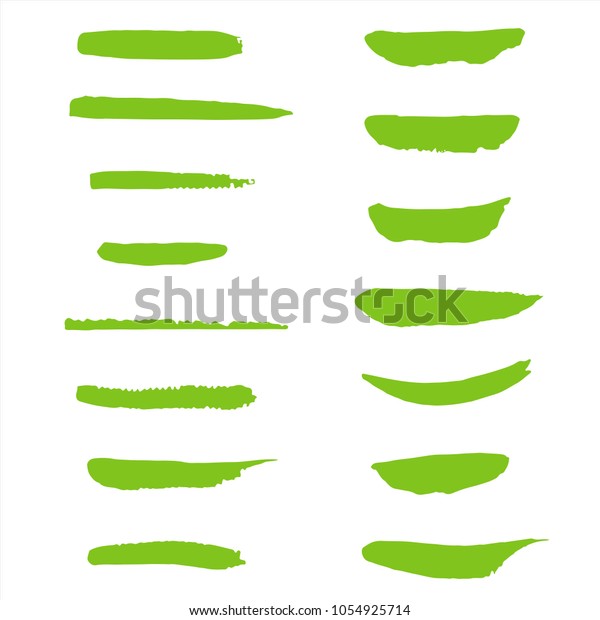 Set Long Brush Strokes Stock Vector (Royalty Free) 1054925714 ...