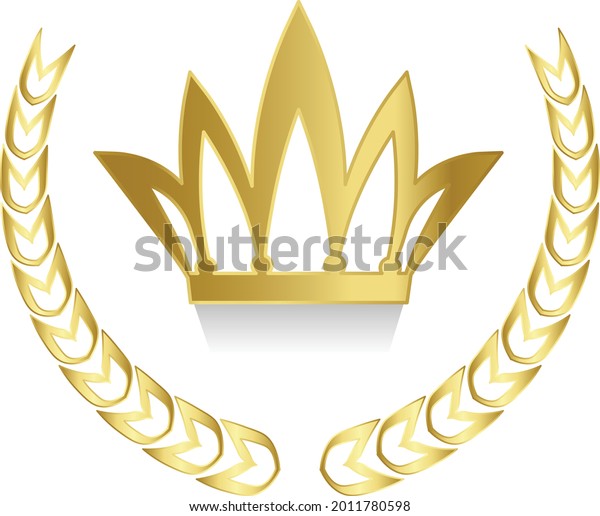 Set Luxury Gold Labels Emblem Medals Stock Vector (Royalty Free ...