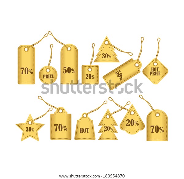 Set Luxury Label Price Tag Stock Vector (Royalty Free) 183554870 ...