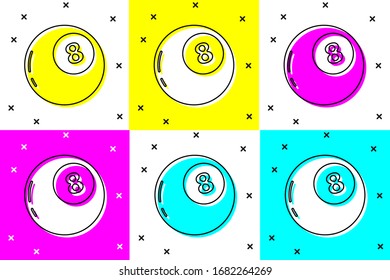 Set Magic Ball Predictions Decisionmaking Icon Stock Vector (Royalty ...