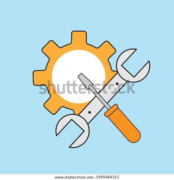 Set Maintenance Tools On Beautiful Heavenly Stock Vector (Royalty Free ...