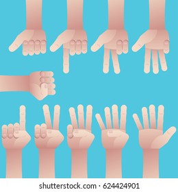 Realistic 3d Silhouette Hand On White Stock Vector (Royalty Free ...
