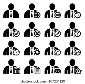 Set Management Administration Icons Stock Vector (Royalty Free ...