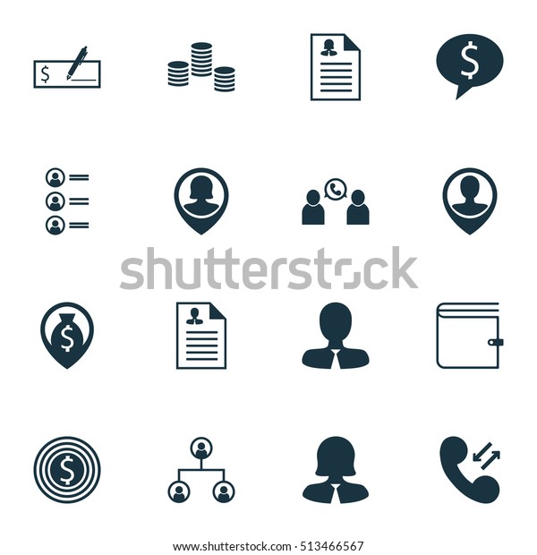Set Management Administrator Icons On Business Stock Vector (Royalty ...