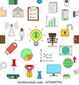 Set Management Colorful Pattern Icons Stock Vector (Royalty Free ...