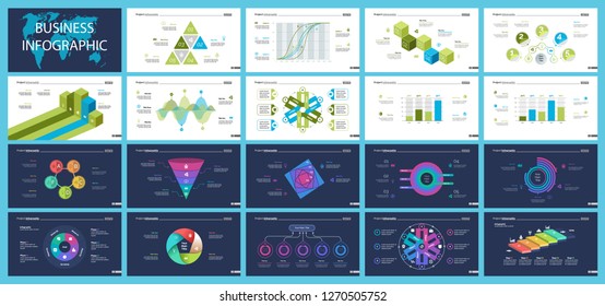 Set Management Statistics Concept Infographic Charts Stock Vector ...