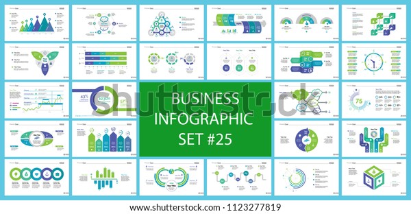 Set Management Statistics Concept Infographic Charts Stock Vector ...