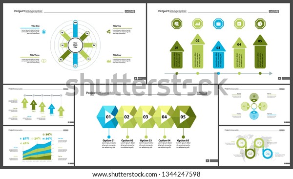 Set Management Statistics Concept Infographic Charts Stock Vector ...
