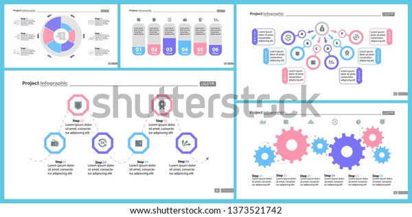 Set Management Statistics Concept Infographic Charts Stock Vector ...