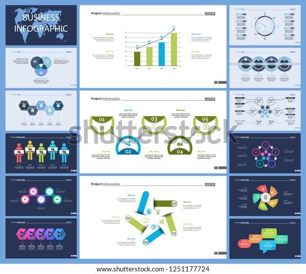Set Management Teamwork Concept Infographic Charts: vetor stock (livre ...