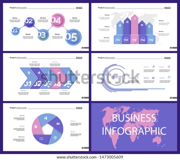 Set Management Teamwork Concept Infographic Charts Stock Vector ...