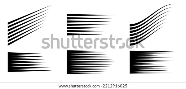Set Manga Motion Speed Lines Collection Stock Vector (Royalty Free ...