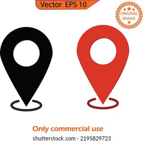 Set Map Pin Location Icons Modern Stock Vector (Royalty Free ...