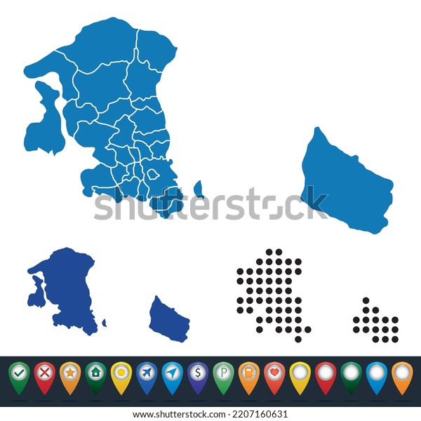 Set Maps Capital Region Denmark Stock Vector (Royalty Free) 2207160631 ...