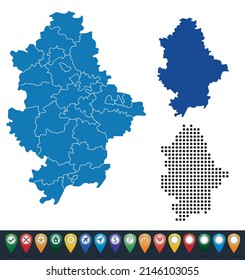 Set Maps Donetsk Region Stock Vector (Royalty Free) 2146103055 ...