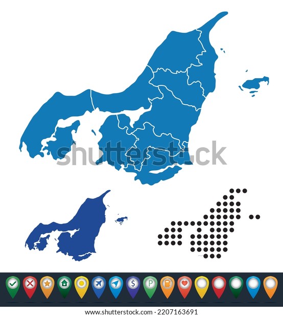 Jutland peninsula maps located