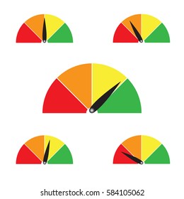 Set Measuring Icons Easy Normal Hard Stock Vector (Royalty Free ...