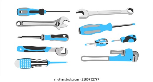 Set Mechanic Handy Tools Vector Stock Vector (Royalty Free) 2185932797 ...