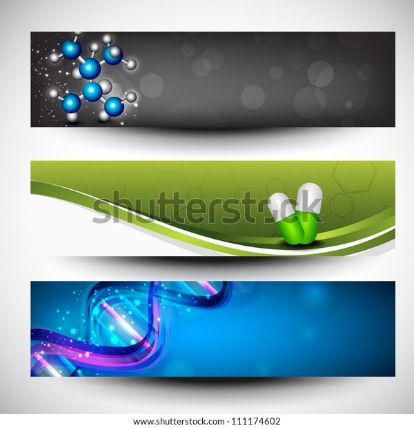 Set Medical Banners Website Headers Eps Stock Vector (Royalty Free ...