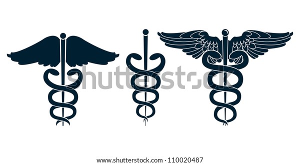 Set Medical Caduceus Stock Vector (Royalty Free) 110020487 | Shutterstock