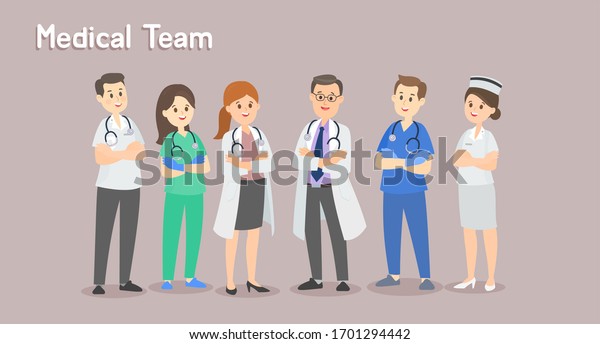 Set Medical Team Character Vector 库存矢量图（免版税）1701294442