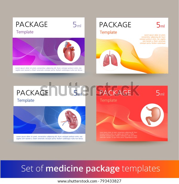 Set Medicine Package Template Design Variations 스톡 벡터(로열티 프리) 793433827 ...