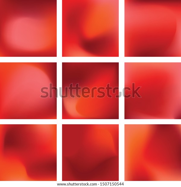 Set Mesh Gradients Red Fire Bright Stock Vector (Royalty Free ...