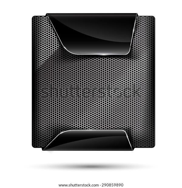 Set Metal Chrome Banner On White Stock Vector (Royalty Free) 290859890 ...