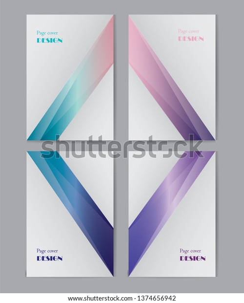 Set Minimalistic Cover Page Design Templates 스톡 벡터(로열티 프리) 1374656942 ...