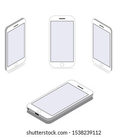 Set Mobile Phones Different Angles On Stock Vector (Royalty Free ...
