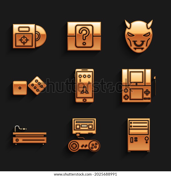 Set Mobile Playing Game Game Console Stock Vector (Royalty Free ...