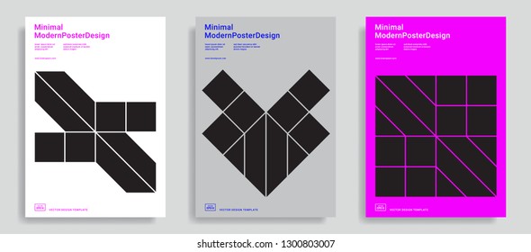 Set Modern Abstract Design Templates Simple Stock Vector (Royalty Free ...