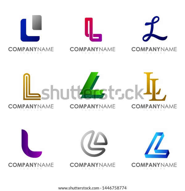 Set Modern Alphabet Logo Design Letter Stock Vector (Royalty Free ...