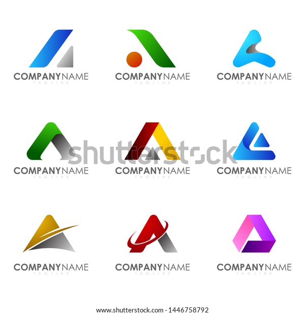 Set Modern Alphabet Logo Design Letter Stock Vector (Royalty Free ...