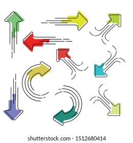 Set Modern Arrow Vector Very Easy Stock Vector (Royalty Free ...