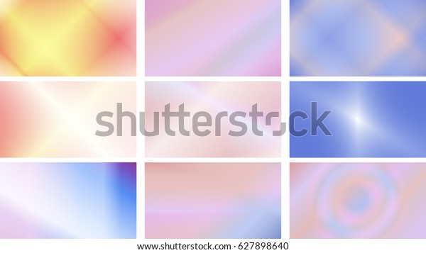 Set Modern Backgrounds Bright Soft Colors Stock Vector (Royalty Free ...