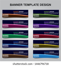 Set Modern Banners Background Creative Header Stock Vector (Royalty ...