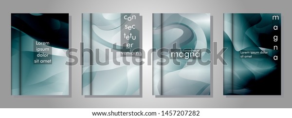 Set Modern Book Cover Vectors Background Stock Vector (Royalty Free ...
