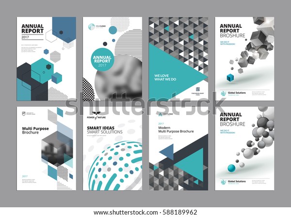 Set Modern Business Paper Design Templates Stock Vector (Royalty Free ...