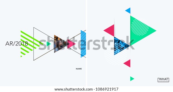 Set Modern Design Abstract Templates Creative Stock Vector (Royalty ...