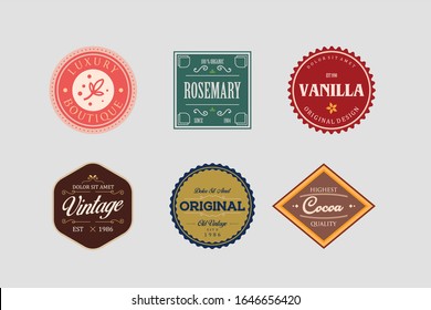 Set Modern Label Badge Vector Design Stock Vector (Royalty Free ...