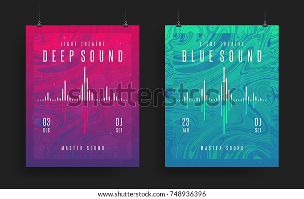 Set Modern Party Posters Colorful Abstract Stock Vector (Royalty Free ...
